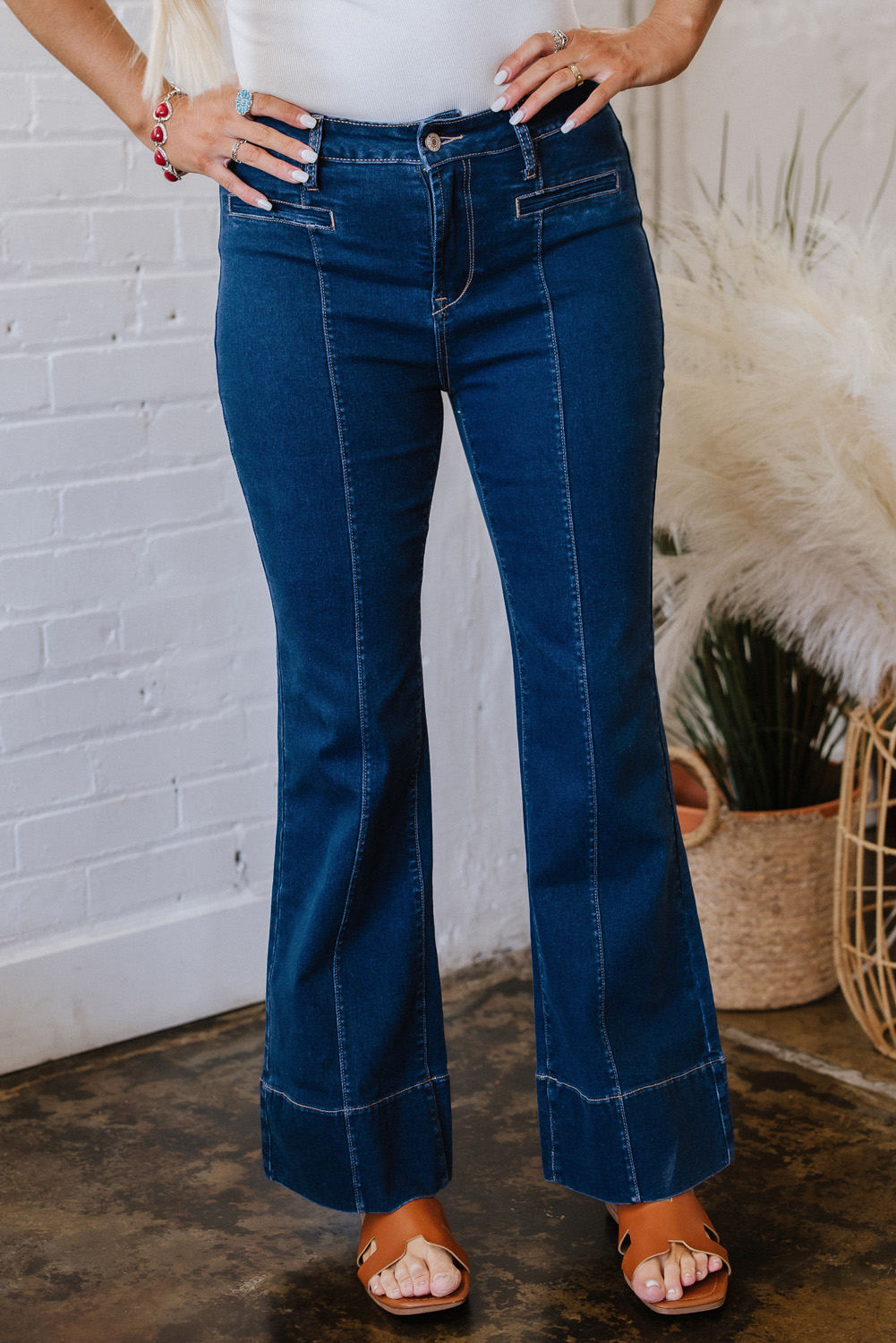 US$ 13.97 Drop-shipping Sail Blue Center Seam Deep Wash Straight Jeans ...